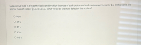 Solved Suppose we lived in a hypothetical world in which the | Chegg.com