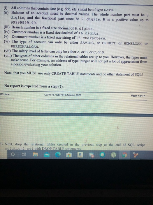 Solved Task 2 (10 marks) Consider a conceptual schema given | Chegg.com