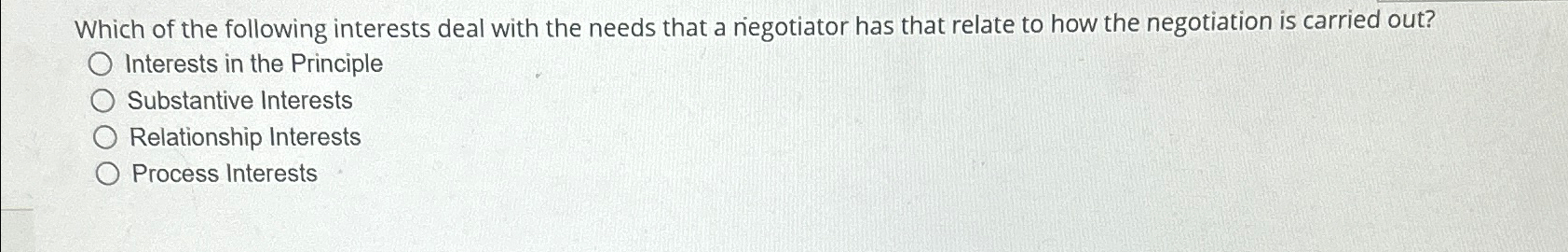 Solved Which of the following interests deal with the needs | Chegg.com