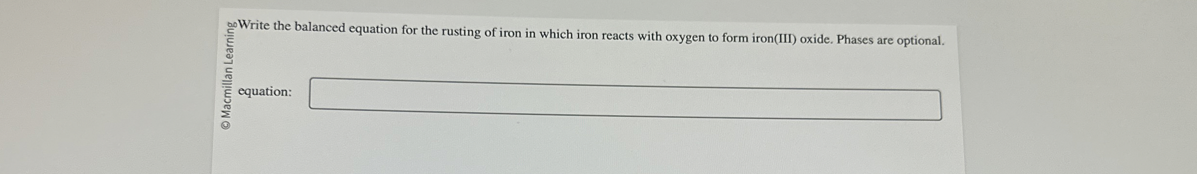 Solved whe the balanced equation for the rusting of iron in | Chegg.com