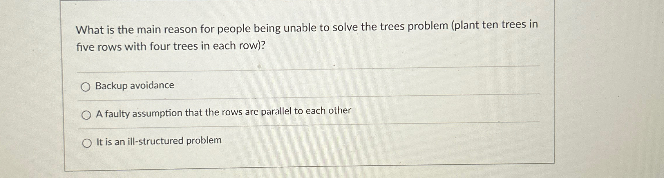 Solved What is the main reason for people being unable to | Chegg.com