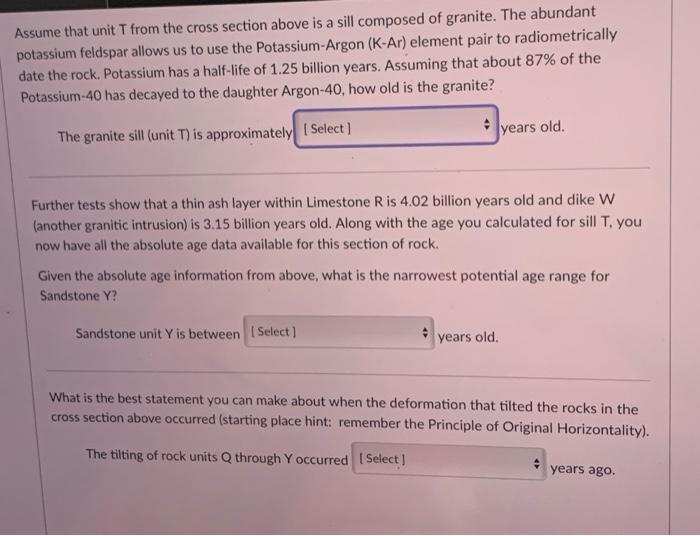 Solved Quiz: Exercises Combining Relative and Absolute Age | Chegg.com