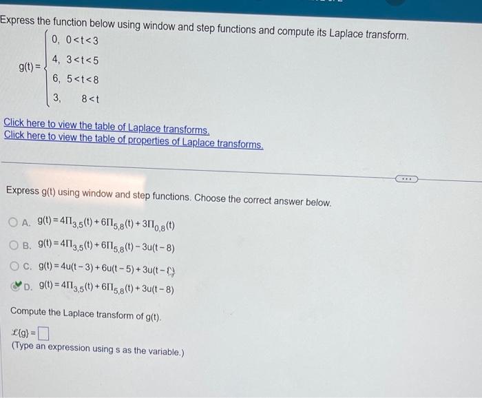 Solved Express the function below using window and step | Chegg.com