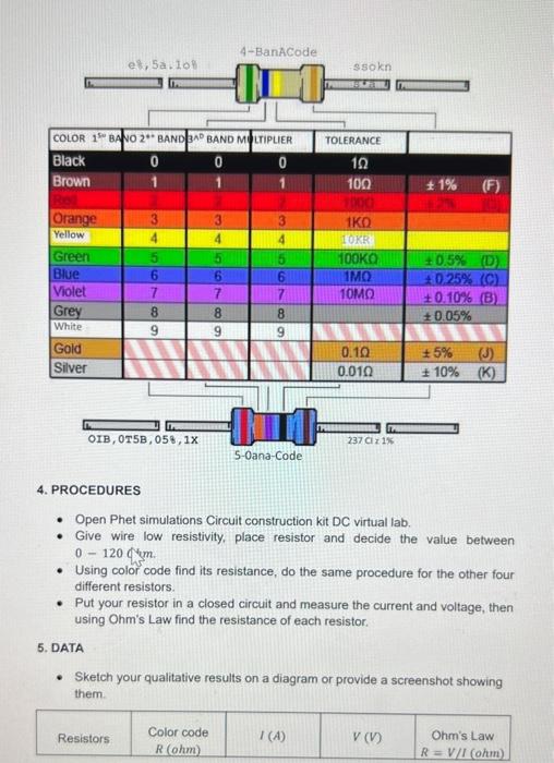 Solved 4. PROCEDURES - Open Phet simulations Circuit | Chegg.com