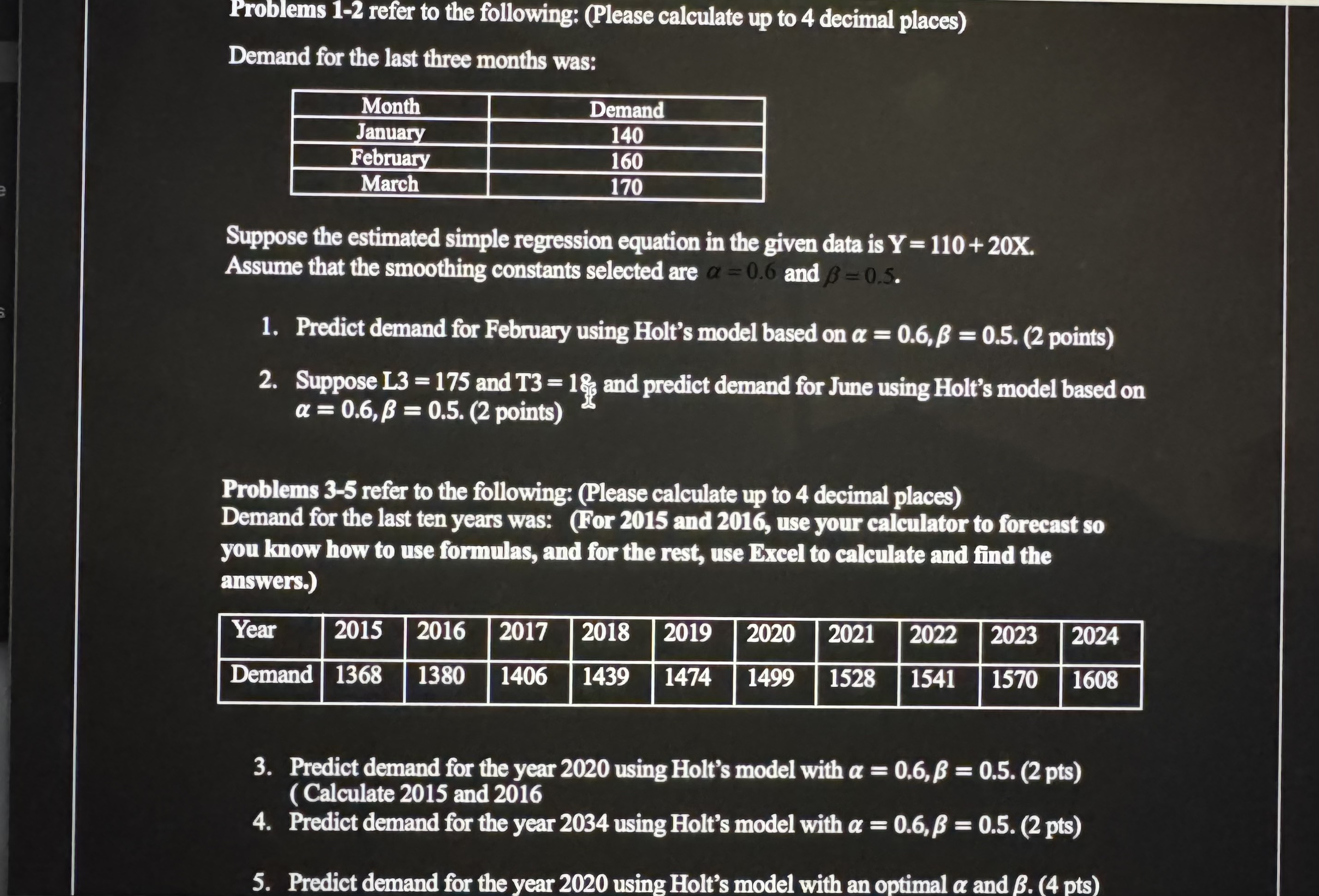 Solved Problems 1-2 ﻿refer to ﻿the following: (Please | Chegg.com