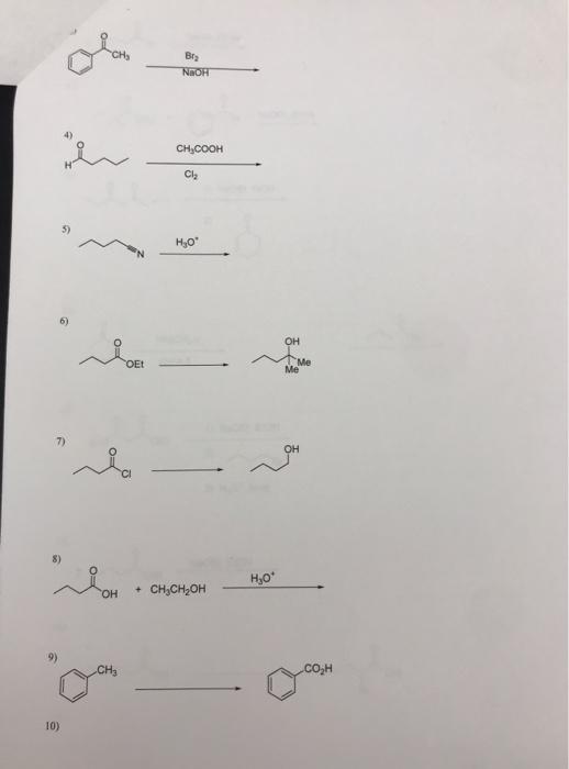 Solved B) (3 points each, 60 points total) Reactions. Give | Chegg.com Solved B) (3 points each, 60 points total) Reactions. Give | Chegg.com