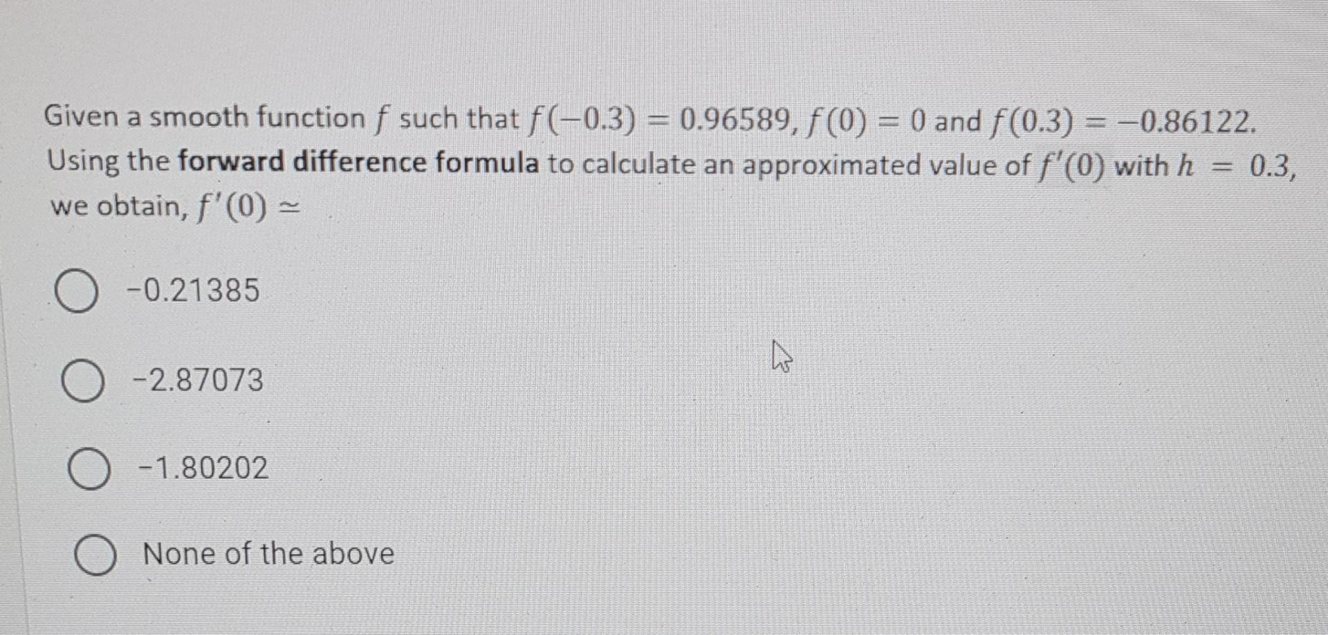 Solved Given a smooth function f such that | Chegg.com