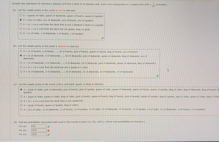 Solved Consider the experiment of selecting a playing card | Chegg.com