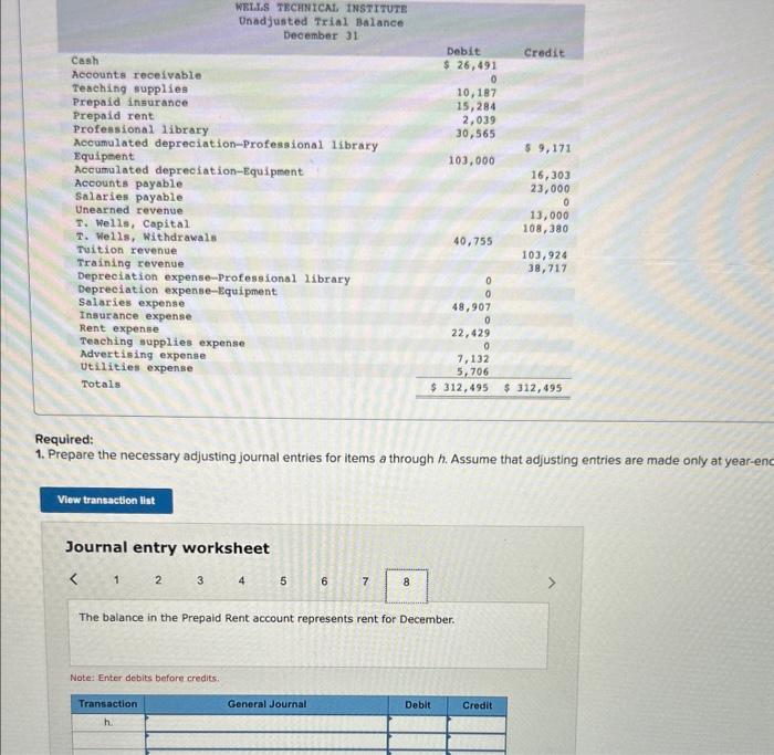 Solved Required: 1. Prepare the necessary adjusting journal | Chegg.com
