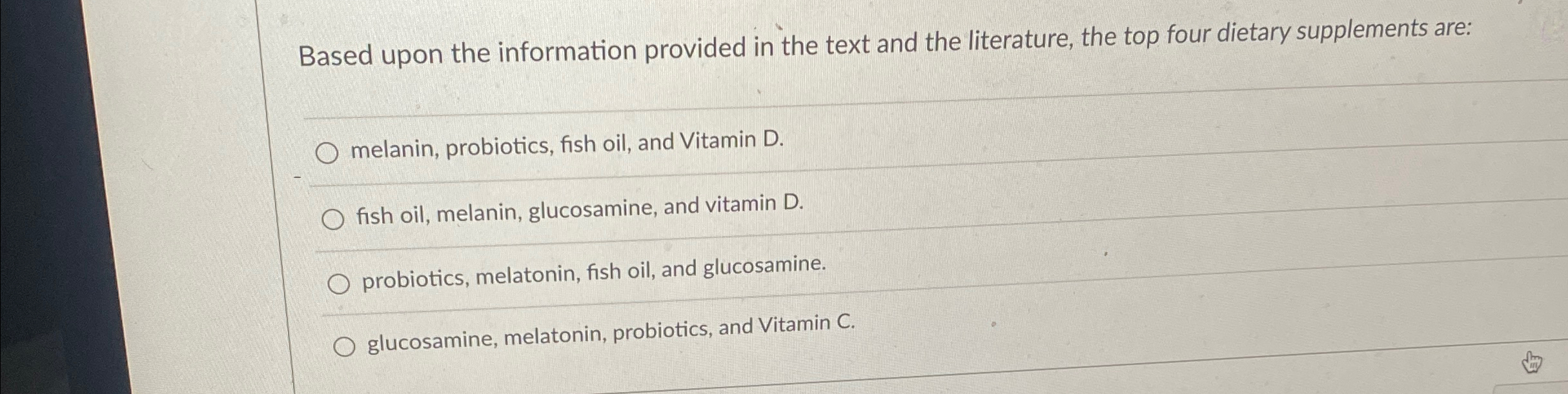Solved Based upon the information provided in the text and | Chegg.com