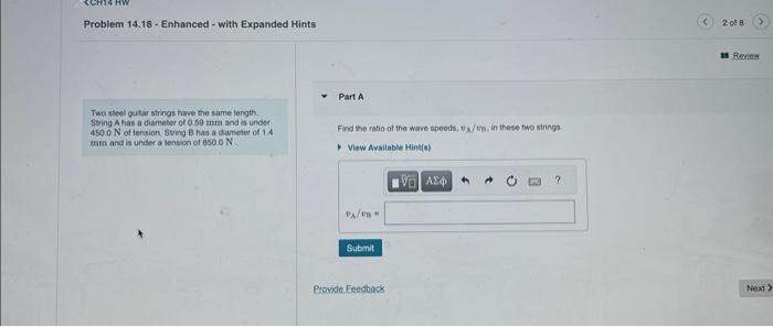 Solved Problem 14.18 - Enhanced - with Expanded Hints Part A | Chegg.com