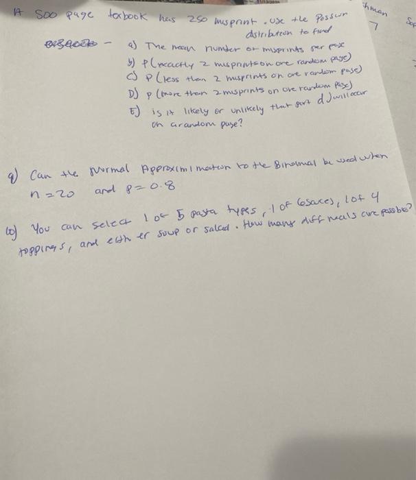 Solved ihmon A Soo page torbook has 250 musprint use the | Chegg.com