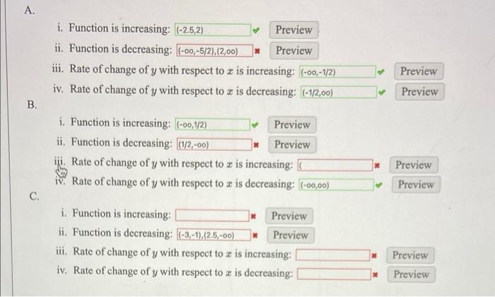 Solved For each of the following graphs, use interval | Chegg.com