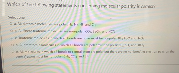 Solved Which of the following statements concerning | Chegg.com