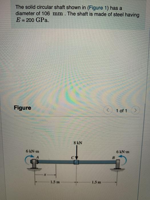 Solved The solid circular shaft shown in (Figure 1) has a | Chegg.com