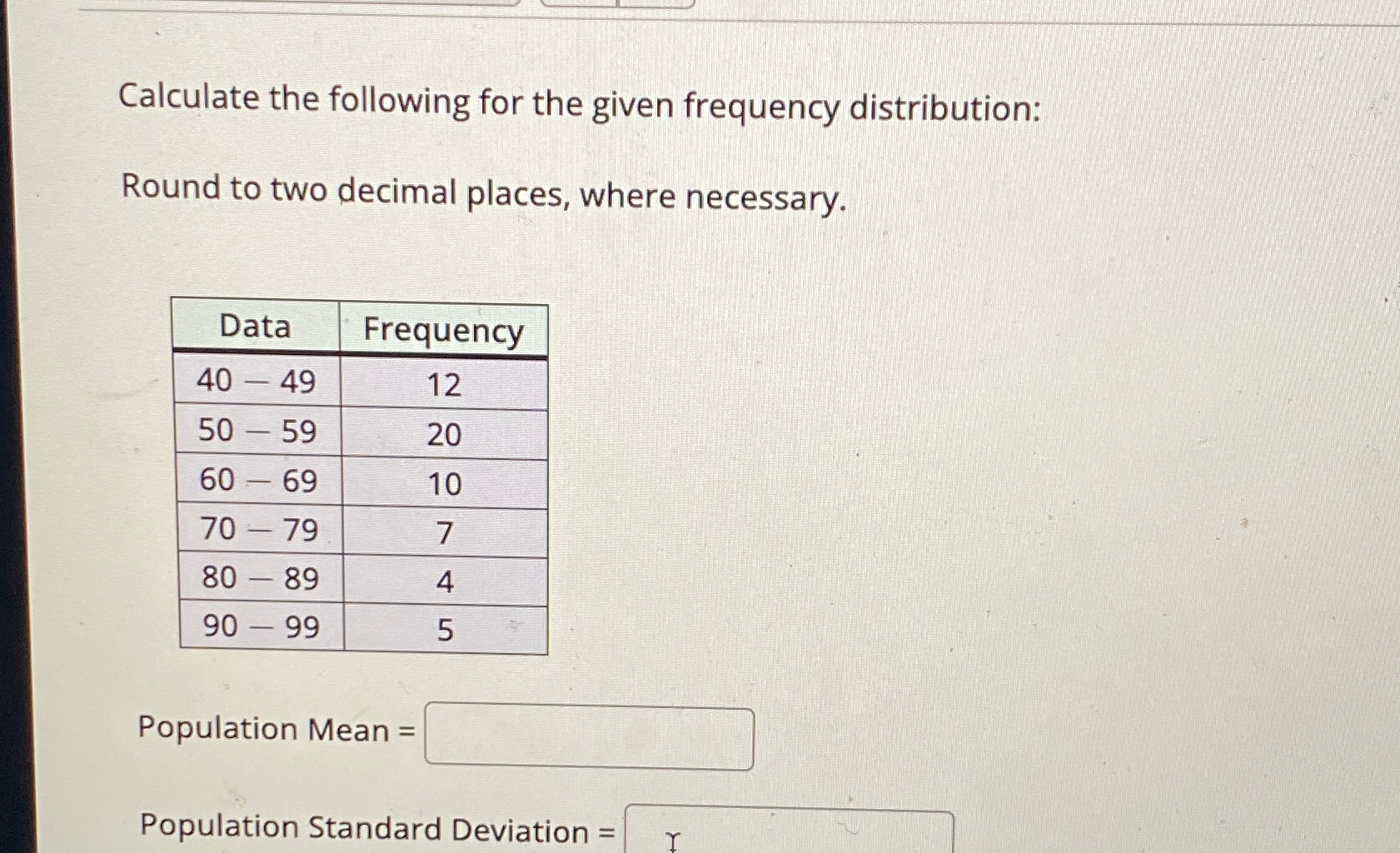 Solved Calculate the following for the given frequency | Chegg.com