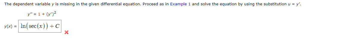 Solved The dependent variable y ﻿is missing in the given | Chegg.com