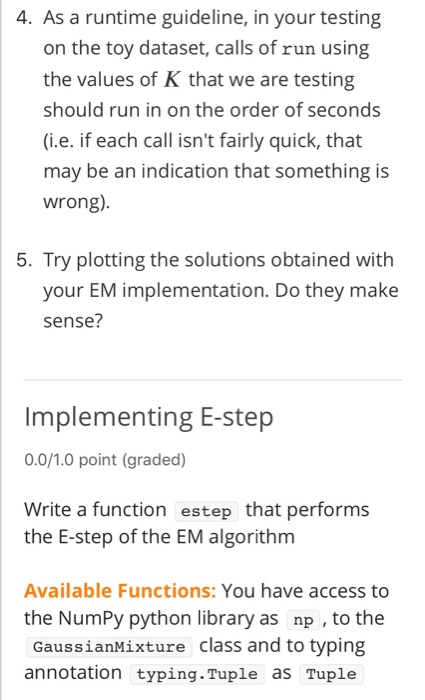 Solved 3. Expectation-maximization algorithm Bookmark this | Chegg.com