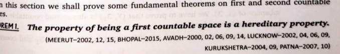 Solved The property of being a first countable space is a | Chegg.com