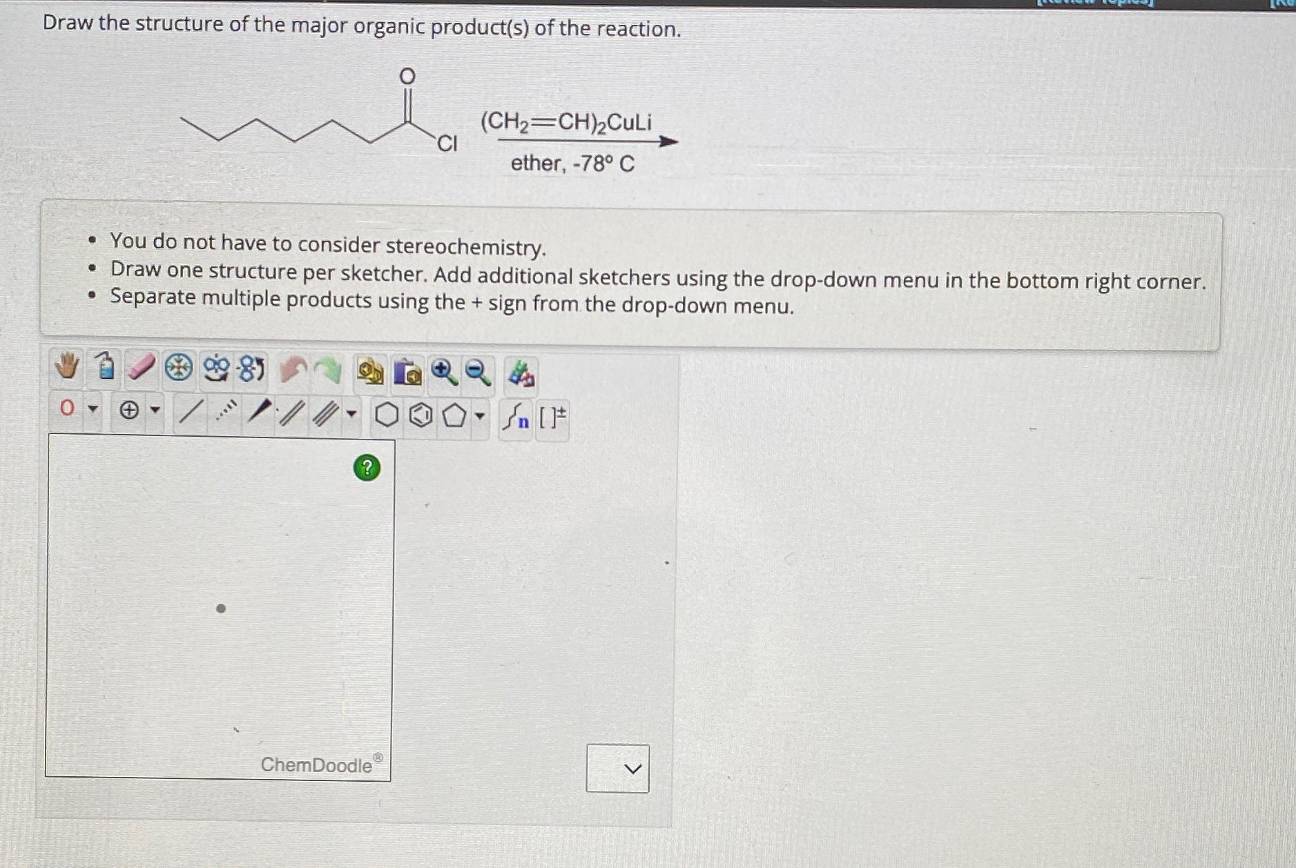 Solved Draw the structure of the major organic product(s) | Chegg.com