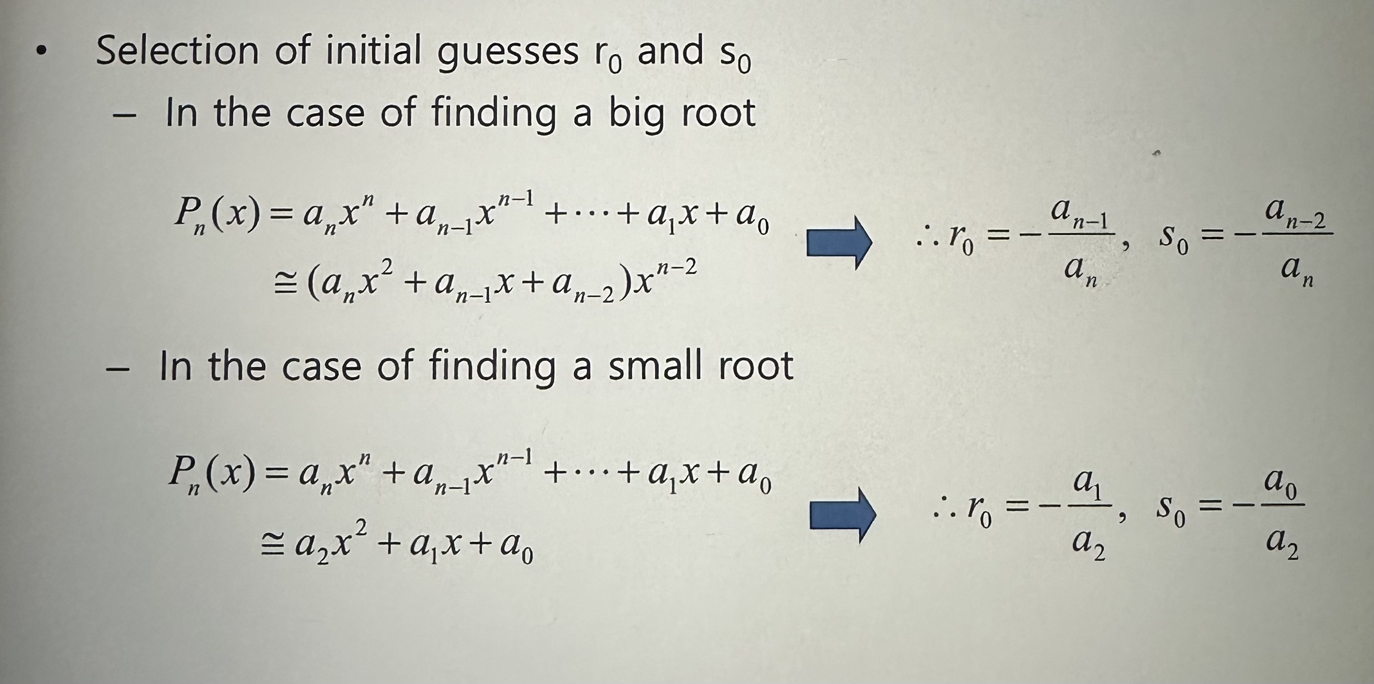 Solved The picture is how the Bairstow method specifies the | Chegg.com