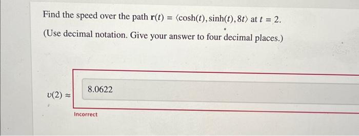 Solved Find the speed over the path | Chegg.com