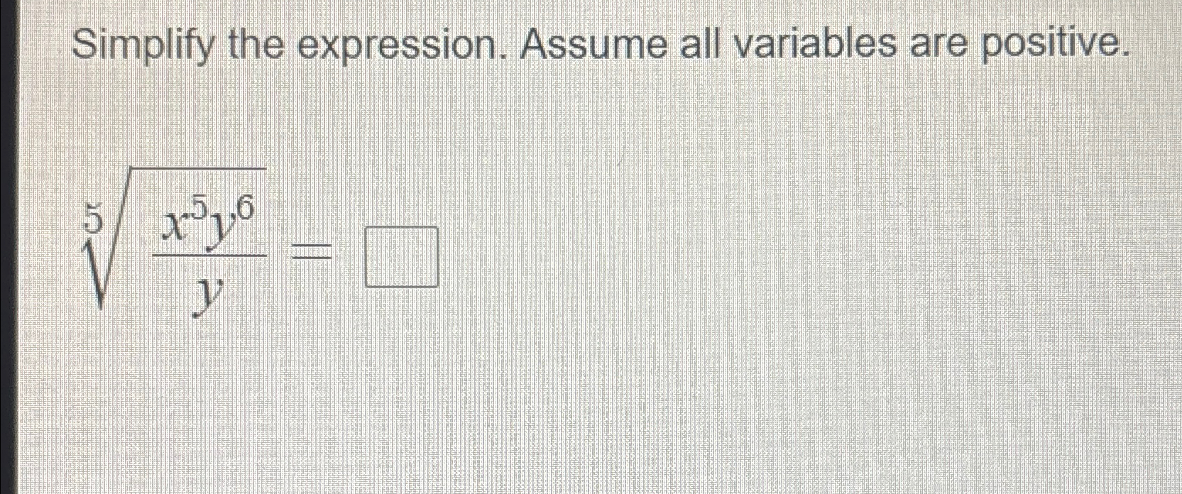 Solved Simplify the expression. Assume all variables are | Chegg.com