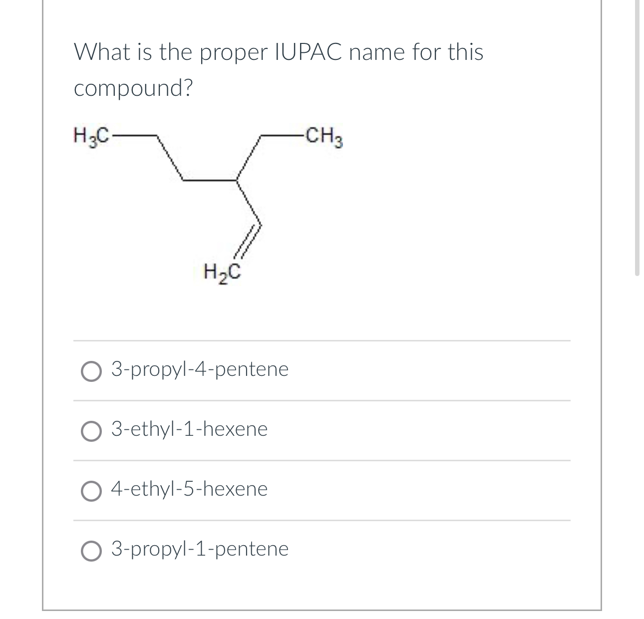 Solved What is the proper IUPAC name for this | Chegg.com