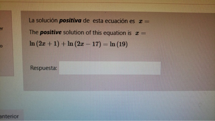 Solved La solución positiva de esta ecuación es I= er The | Chegg.com