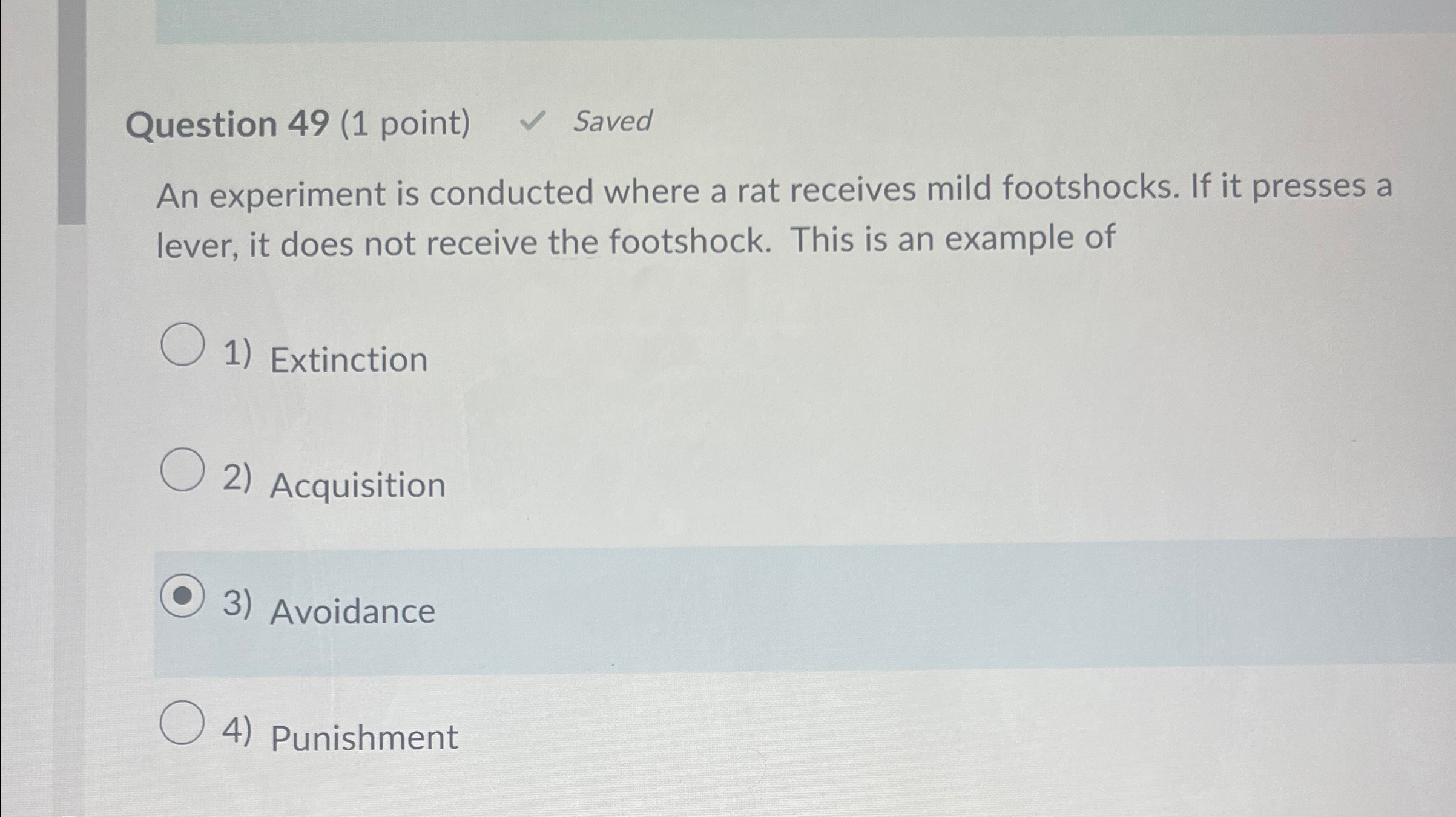 Solved Question 49 (1 ﻿point) ﻿SavedAn experiment is | Chegg.com