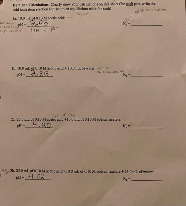 [Solved]: Data and Calculations: Clearly show your calculat