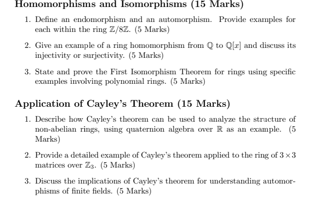 Solved Homomorphisms and Isomorphisms (15 ﻿Marks)Define an | Chegg.com