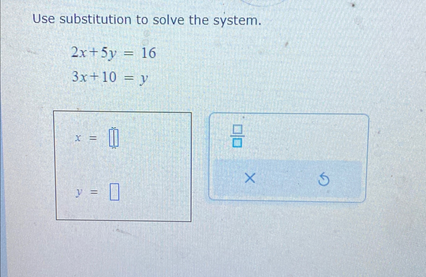 Solved Use substitution to solve the | Chegg.com