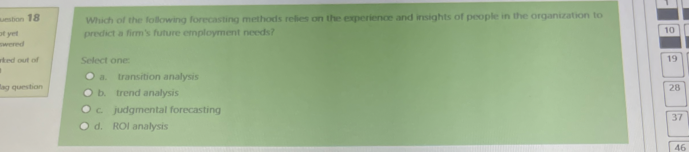 Solved Which of the following forecasting methods relies on | Chegg.com