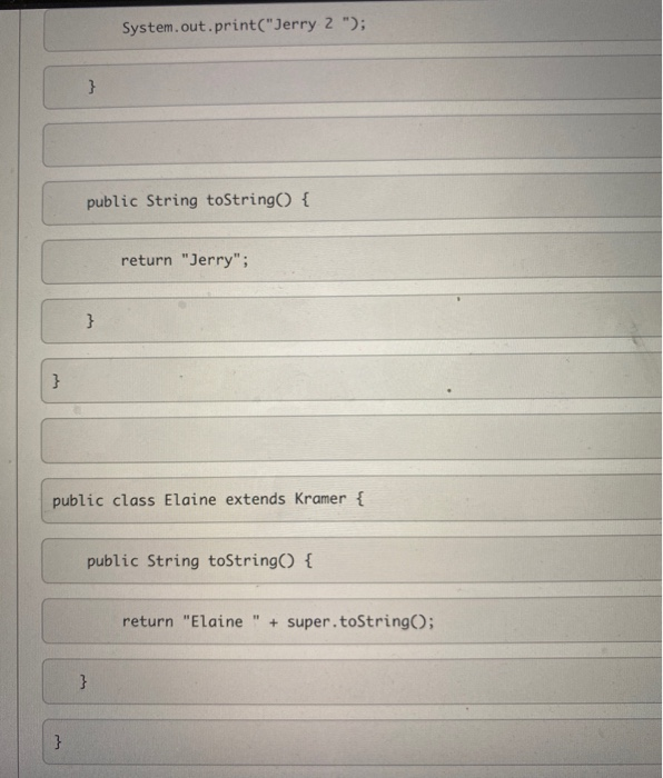 Solved public class George extends Elaine { public void | Chegg.com