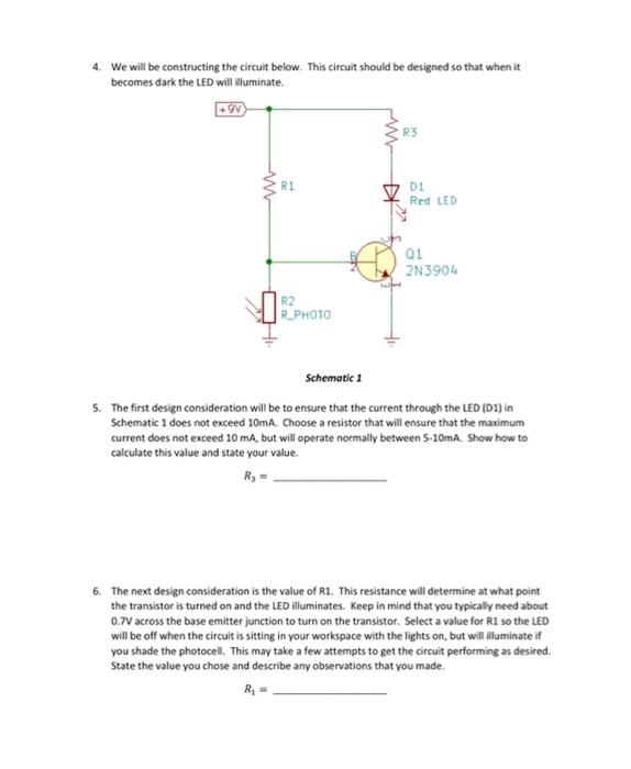 Solved ETR 143 Photocell Lab: Safety: Safety Glasses must be | Chegg.com