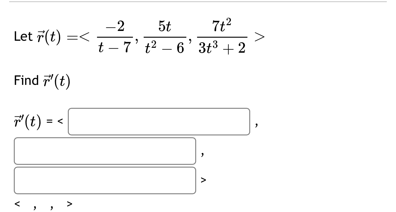 Solved Let vec(r)(t)= Find | Chegg.com