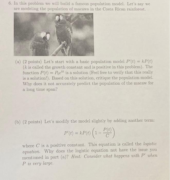 Solved 6. In this problem we will build a famous population | Chegg.com
