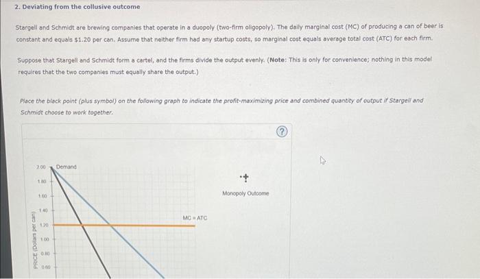 Solved 2. Deviating from the collusive outcome Stargell and | Chegg.com