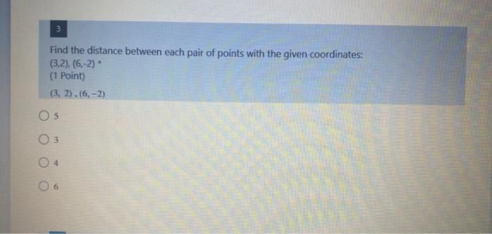 Solved 3 Find the distance between each pair of points with | Chegg.com