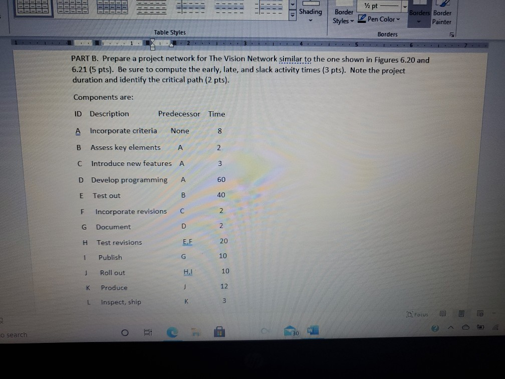 Solved Shading 12 pt Border Styles P Pen Color Borders | Chegg.com