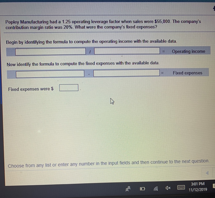 Solved Popley Manufacturing had a 1.25 operating leverage | Chegg.com
