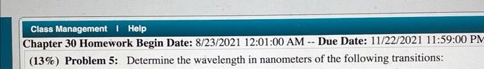 Solved Class Management | Help Chapter 30 Homework Begin | Chegg.com