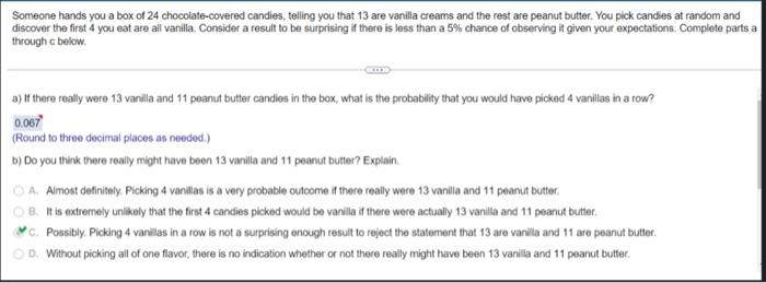 Solved Someone hands you a box of 24 chocolate-covered | Chegg.com