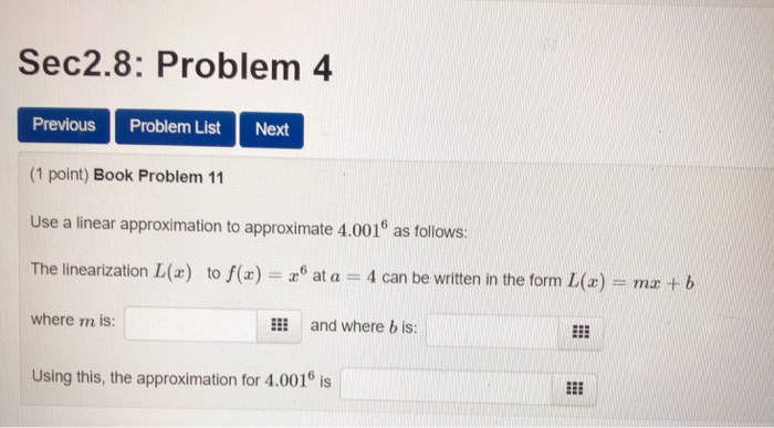 Solved Sec2.8: Problem 1 Previous Problem List Next (1 | Chegg.com