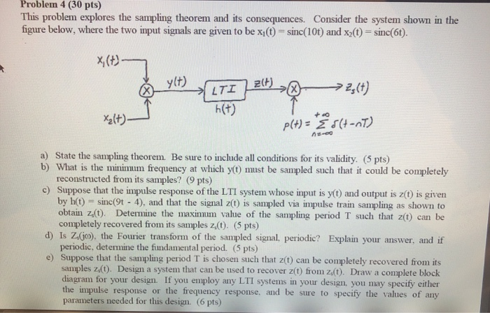 Solved Problem 4 30 Pts This Problem Explores The Sampling