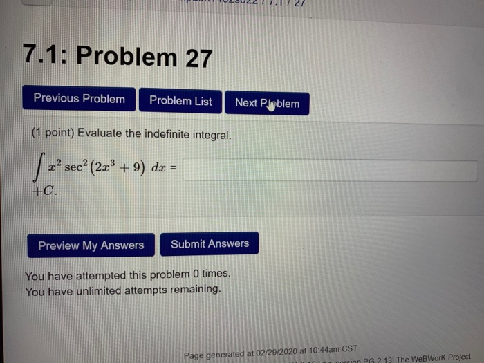 Solved 7.1: Problem 27 Previous Problem Problem List Next | Chegg.com