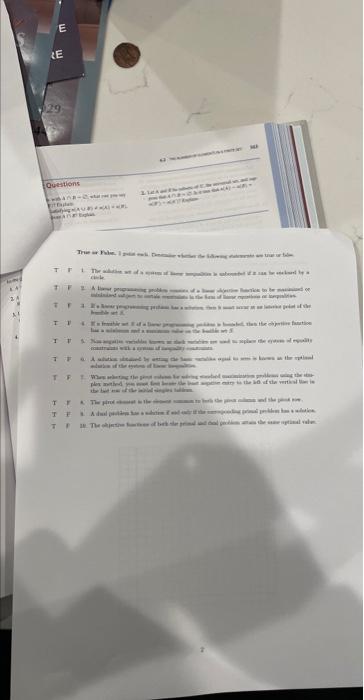 finite math true and false | Chegg.com finite math true and false | Chegg.com
