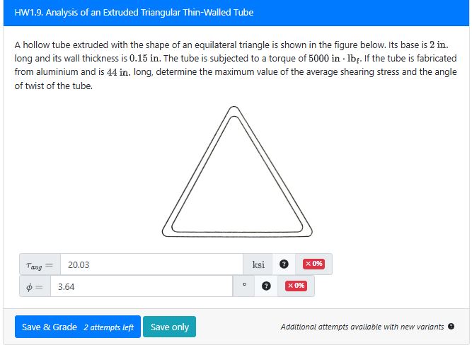 Solved HW1.9. ﻿Analysis of an Extruded Triangular | Chegg.com