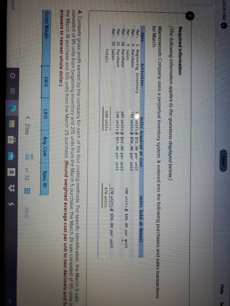 Solved $1001 HW Saved Help Se Required information [The | Chegg.com